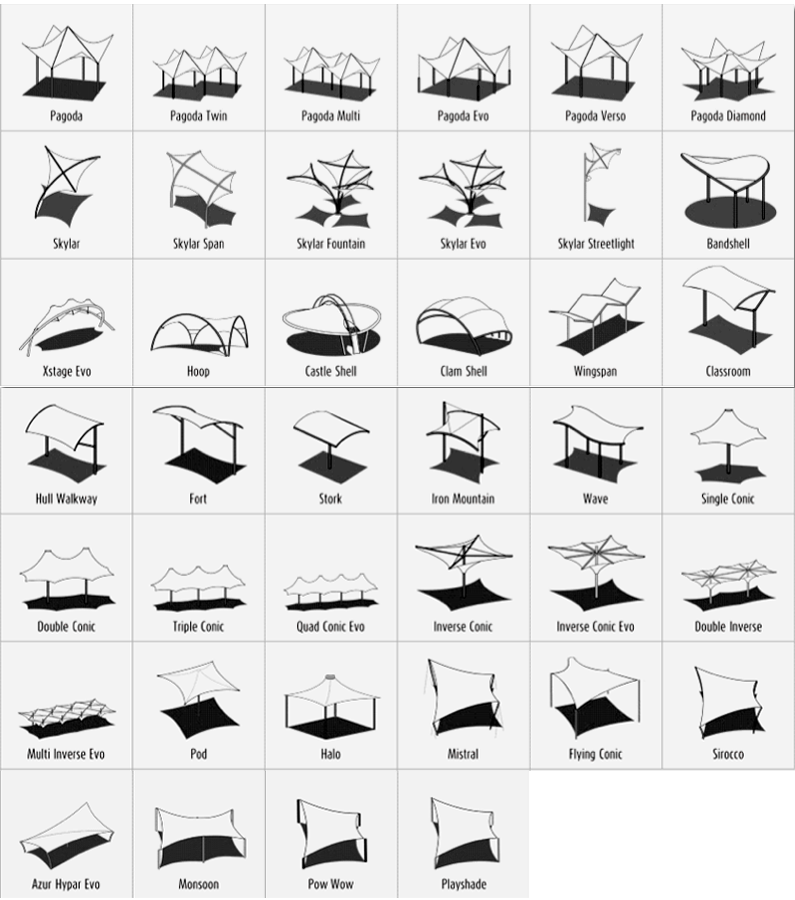 shade structures, shade sails, shade fabric, architectural shade