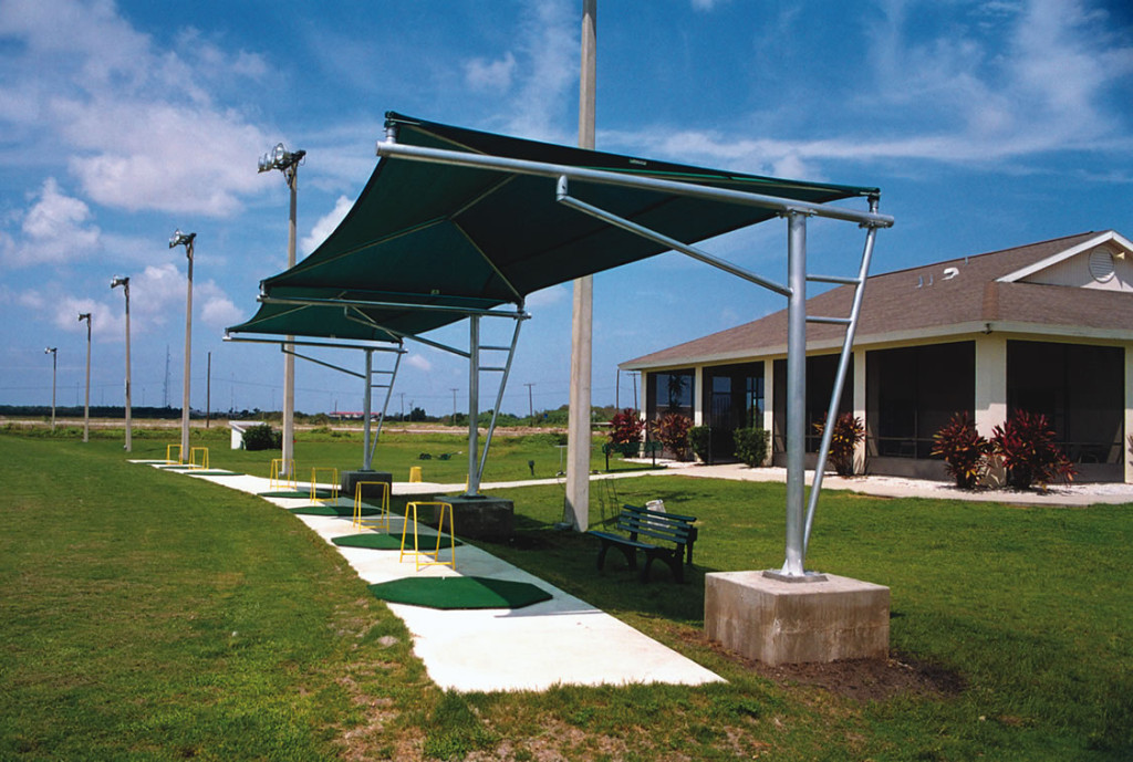 Golf Course adds Shade to Tee Boxes – Carolina Shade Sails