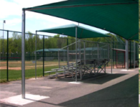 Schools add Shade to Ball field Bleachers – Carolina Shade Sails