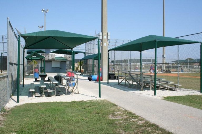 Schools add Shade to Ball field Bleachers – Carolina Shade Sails